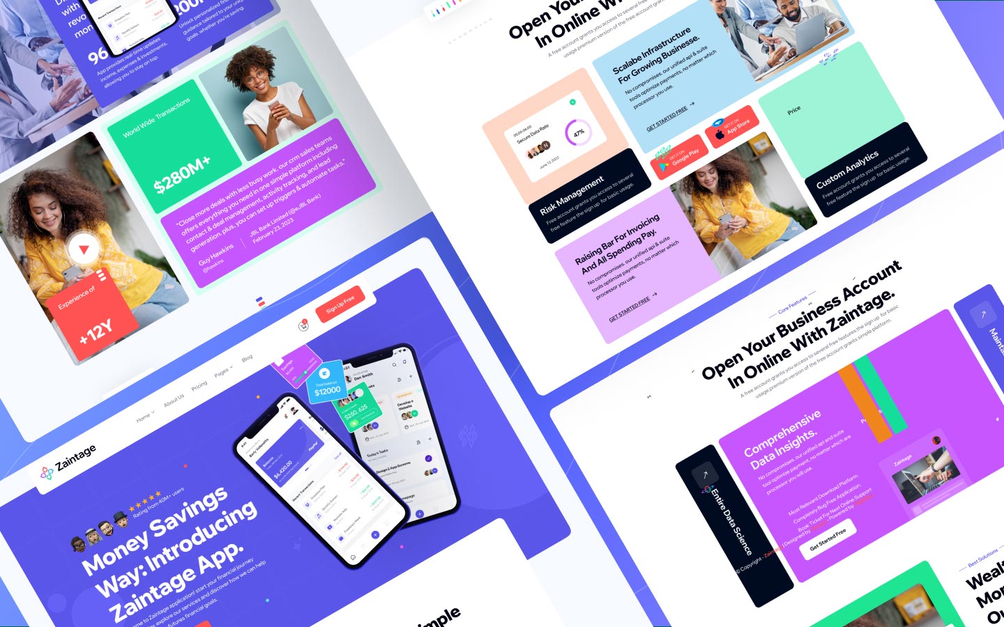 Zaintage - App HTML5 Responsive Website Template