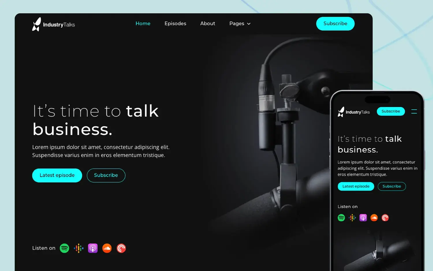 IndustryTalks - Podcast HTML5 Responsive Website Template