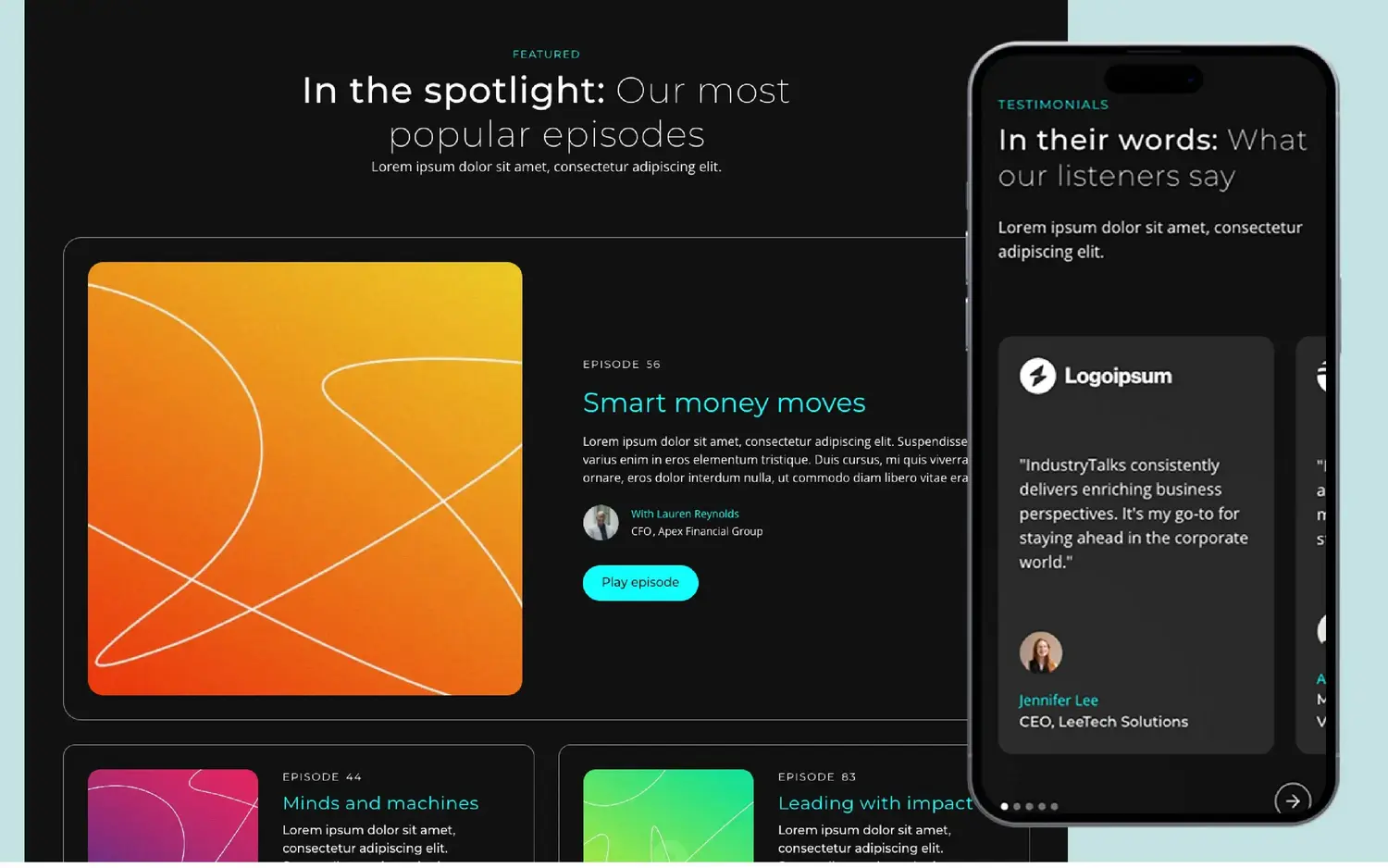 IndustryTalks - Podcast HTML5 Responsive Website Template