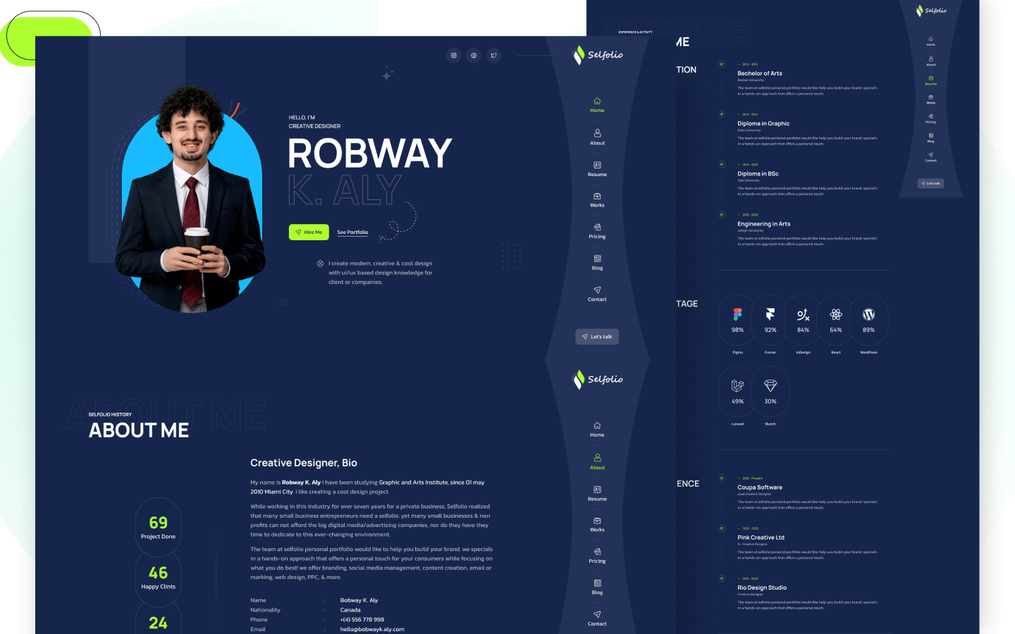 Selfolio - Personal HTML5 Responsive Website Template