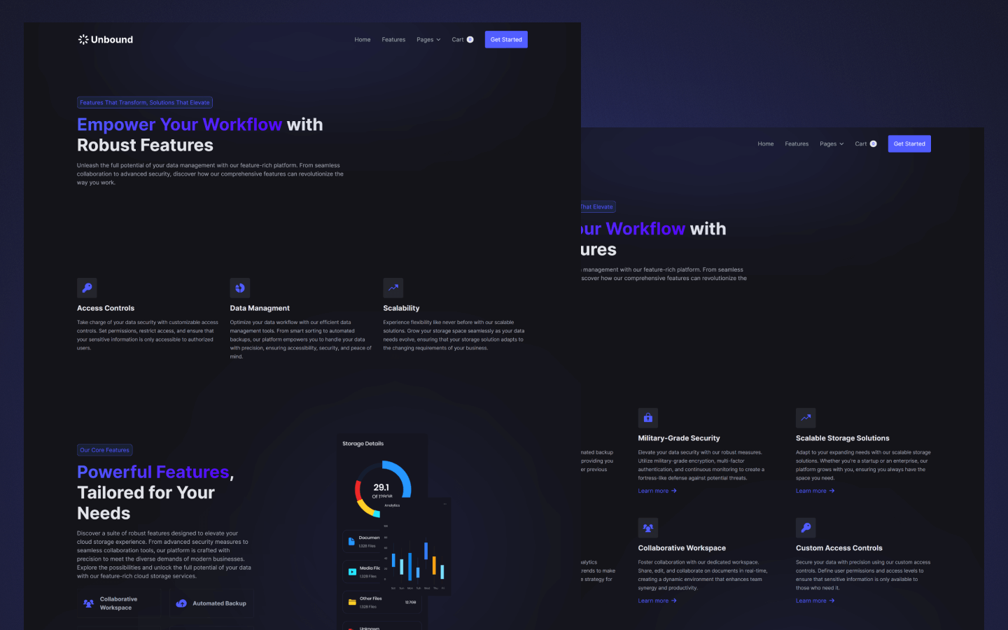 Unbound - SaaS HTML5 Responsive Website Template