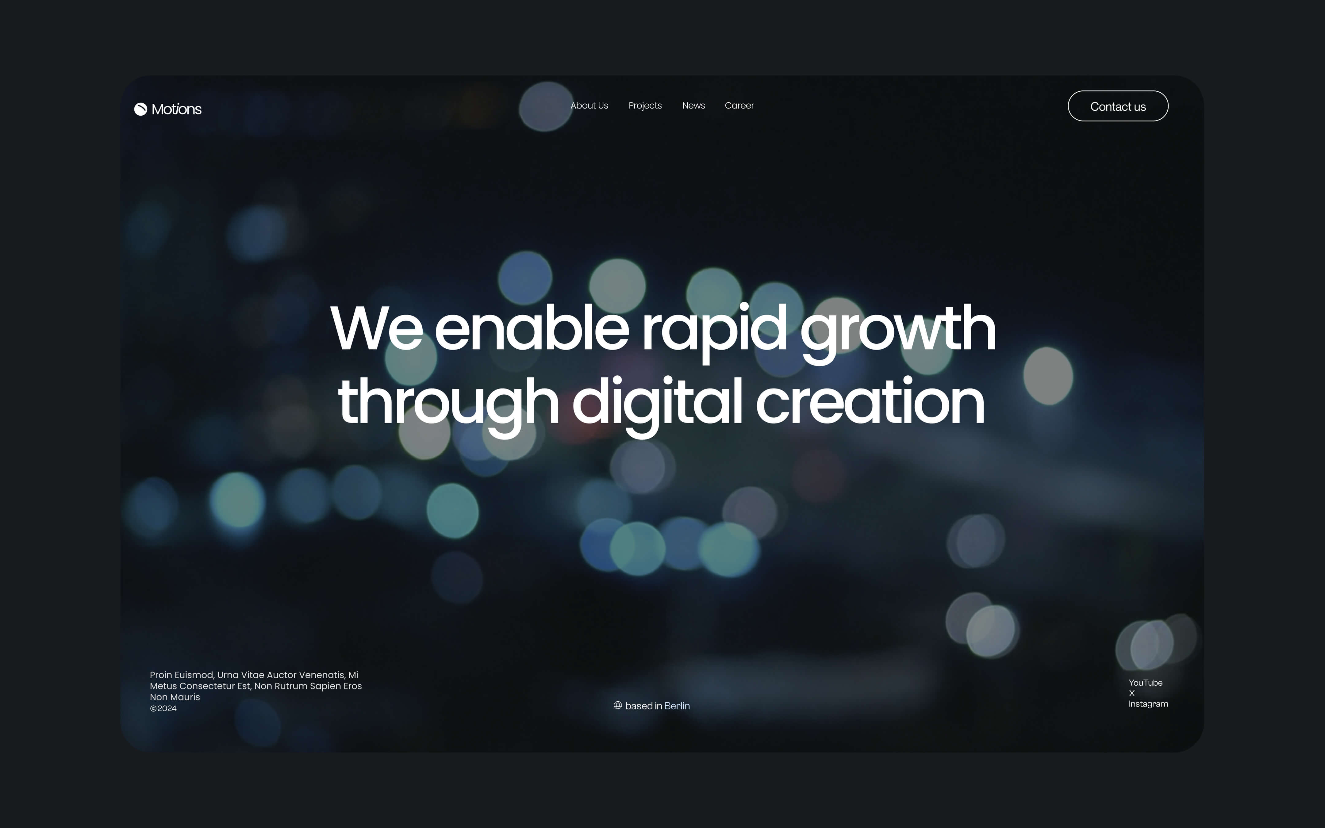Motions - Video HTML5 Responsive Website Template