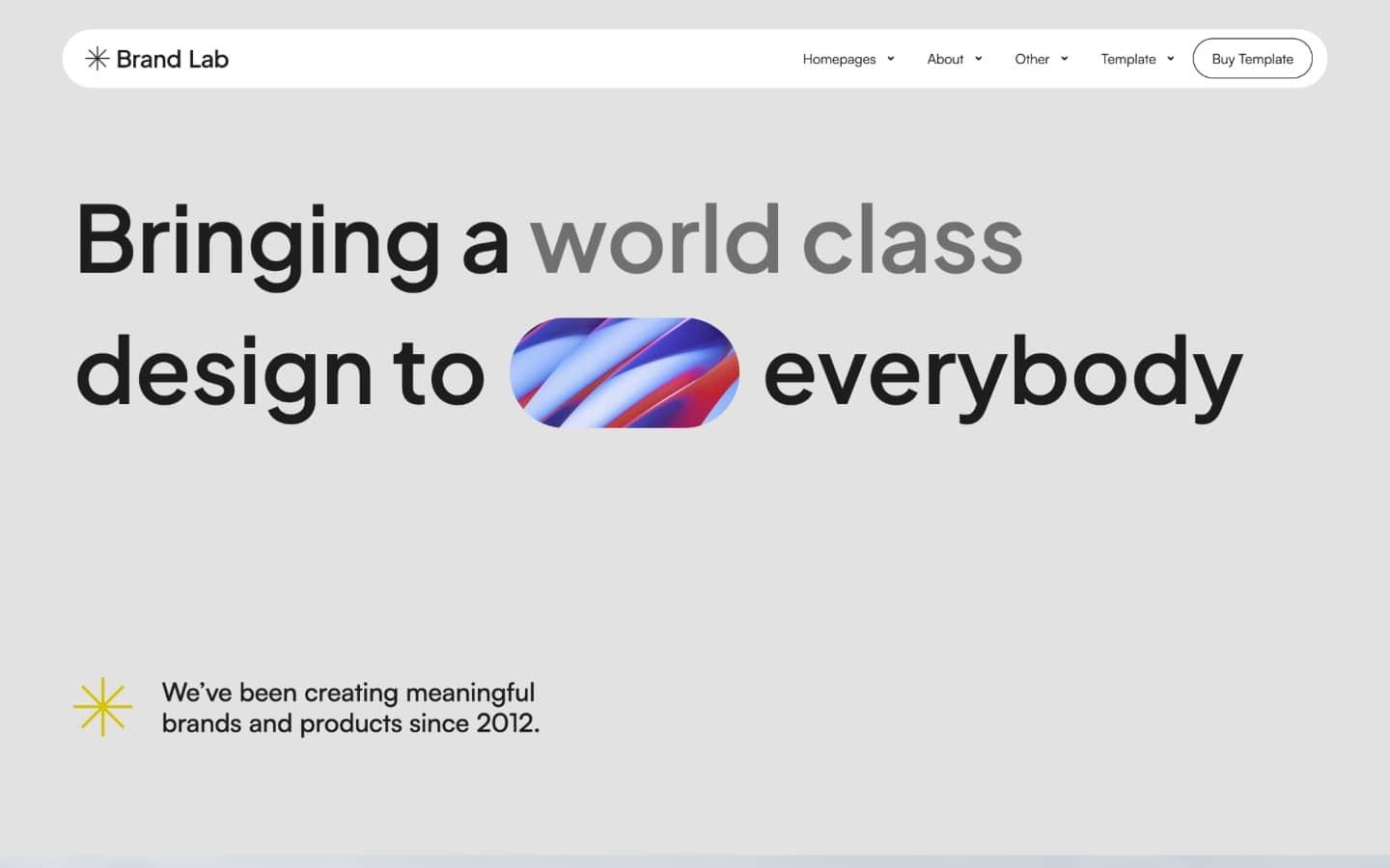 Brand Lab - Agency HTML5 Responsive Website Template