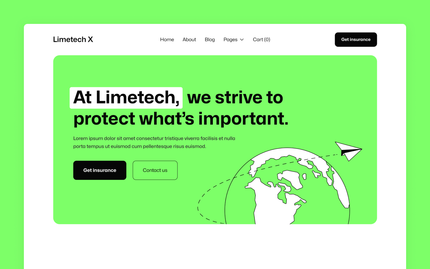 Limetech X - Insurance HTML5 Responsive Website Template
