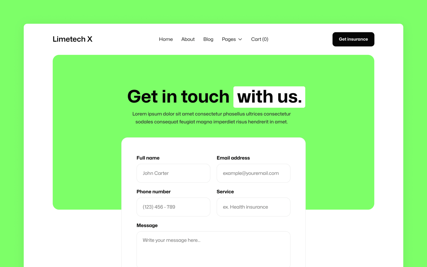 Limetech X - Insurance HTML5 Responsive Website Template