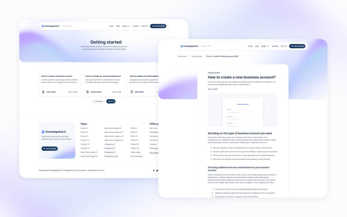 KnowledgeHub X - Help center HTML5 Responsive Website Template