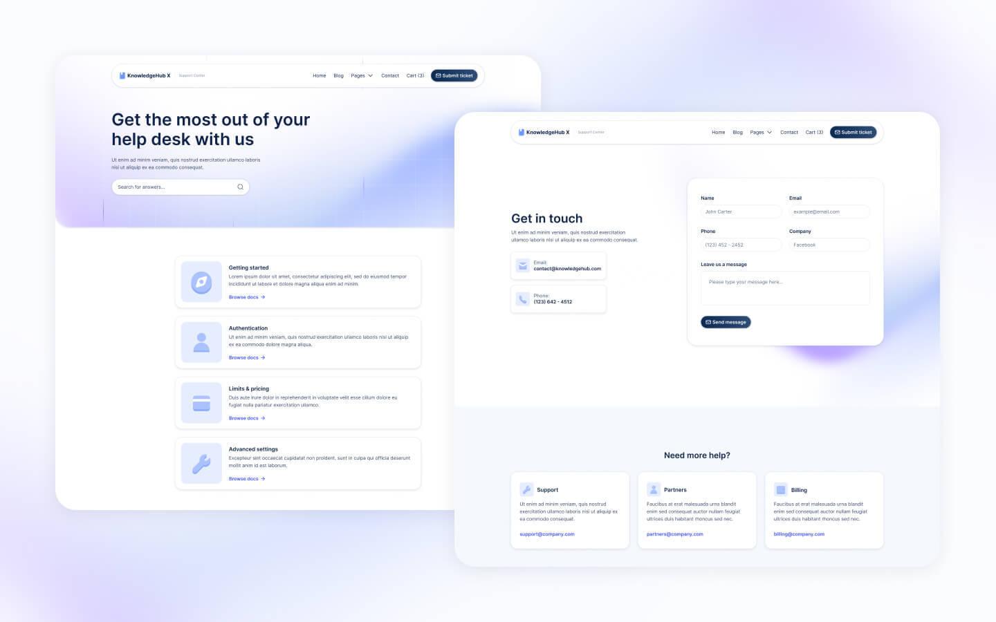 KnowledgeHub X - Help center HTML5 Responsive Website Template