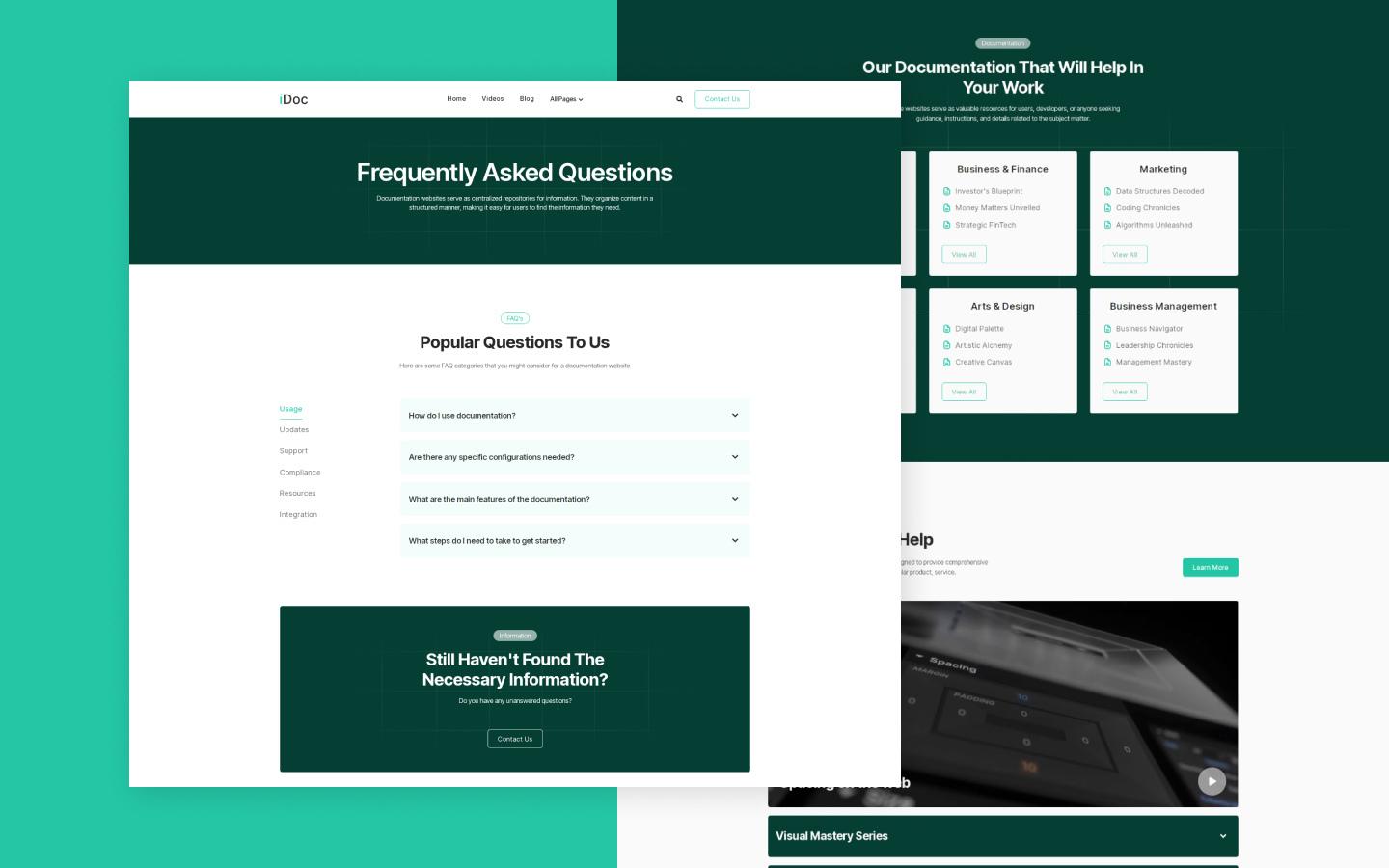 iDoc 128 - Documentation HTML5 Responsive Website Template