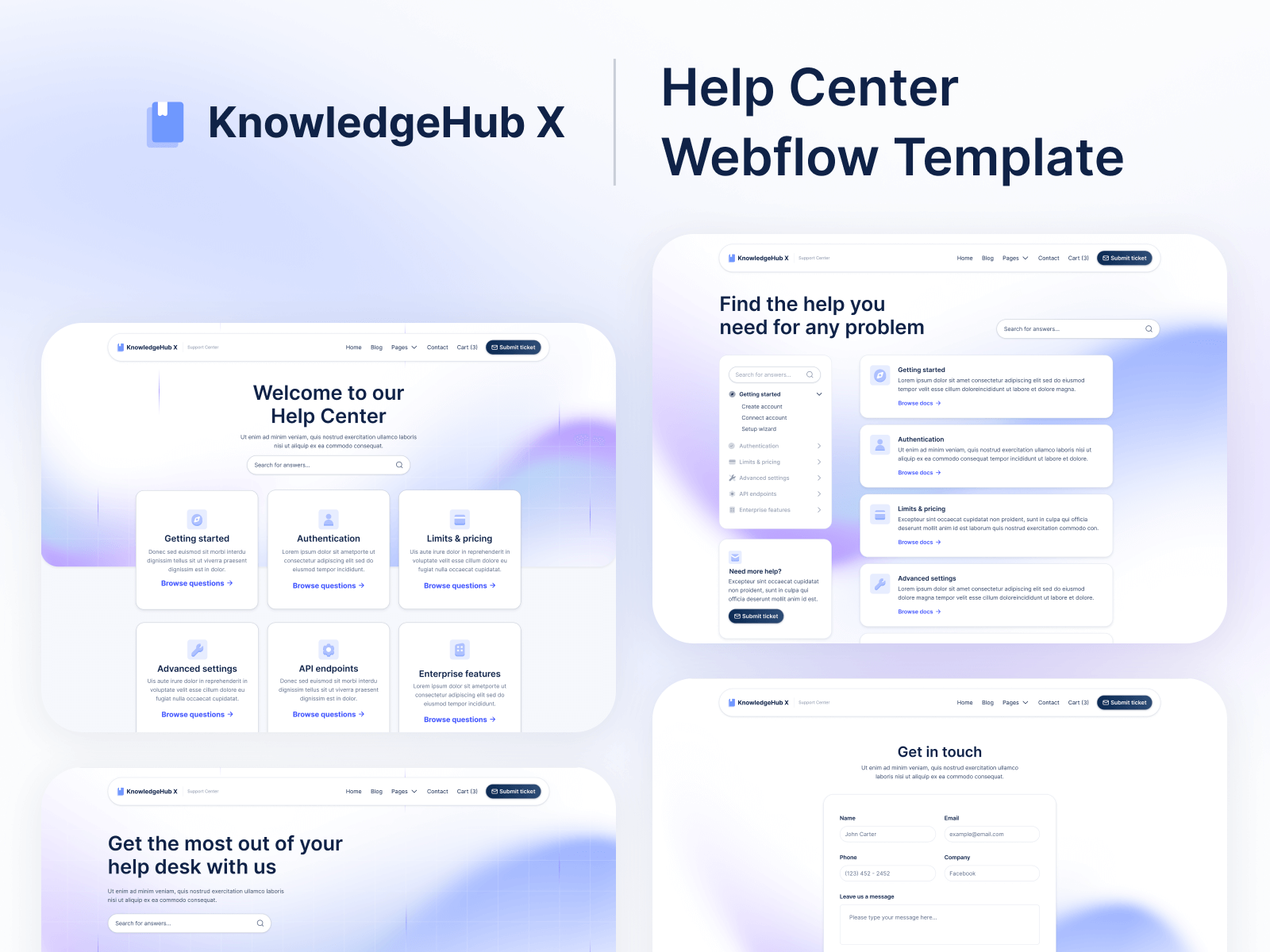 KnowledgeHub X - Help center HTML5 Responsive Website Template