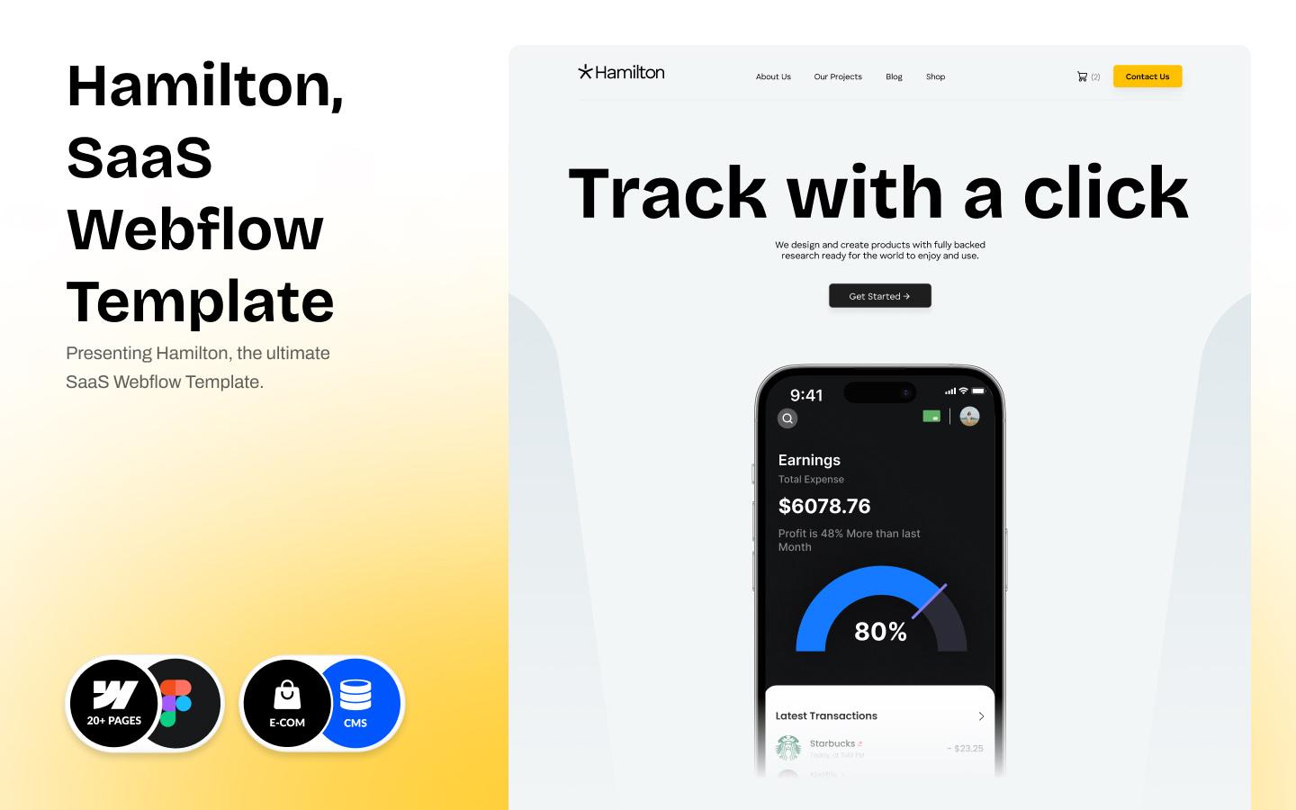 Hamilton - SaaS HTML5 Responsive Website Template