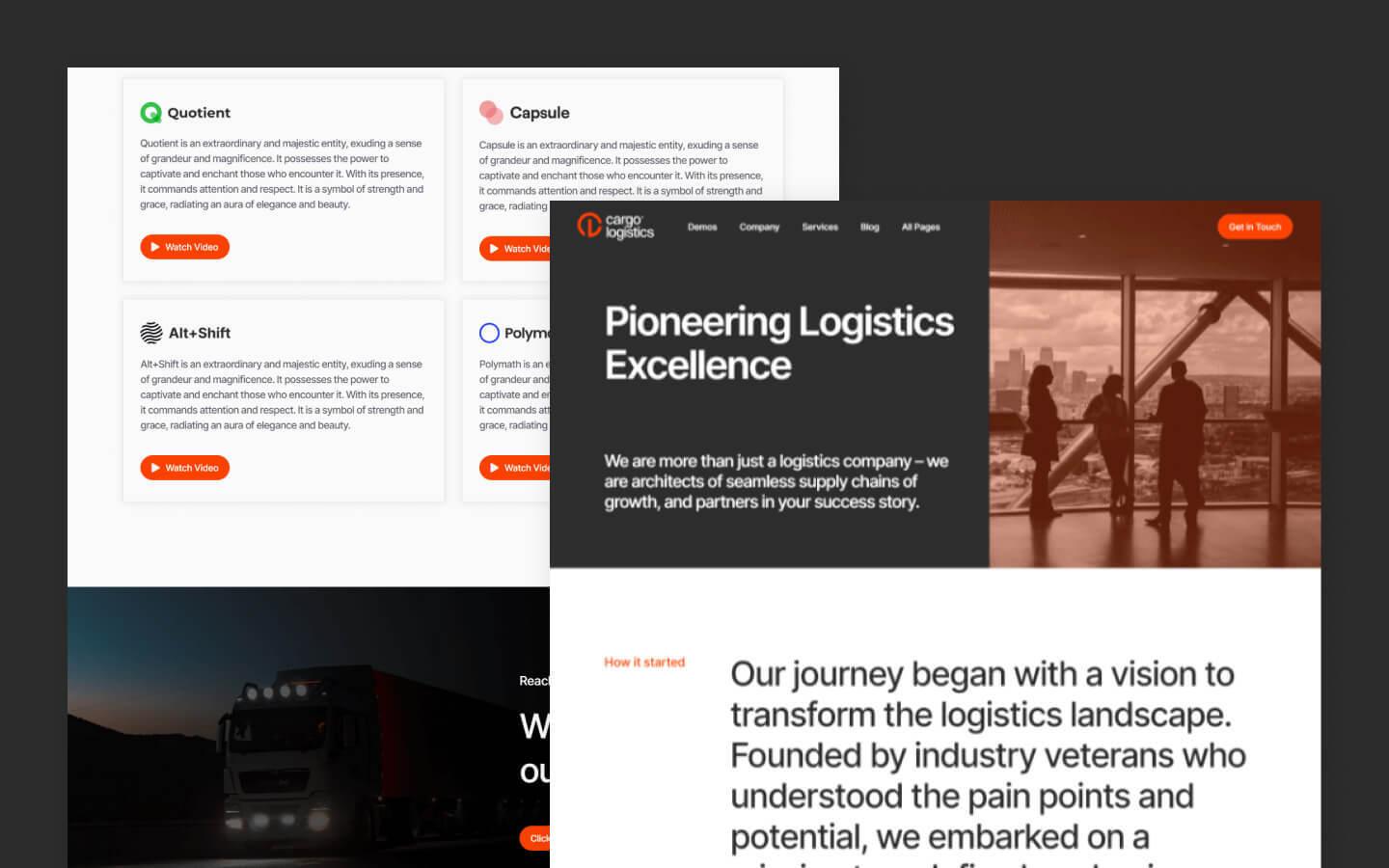 Cargo - Transport HTML5 Responsive Website Template