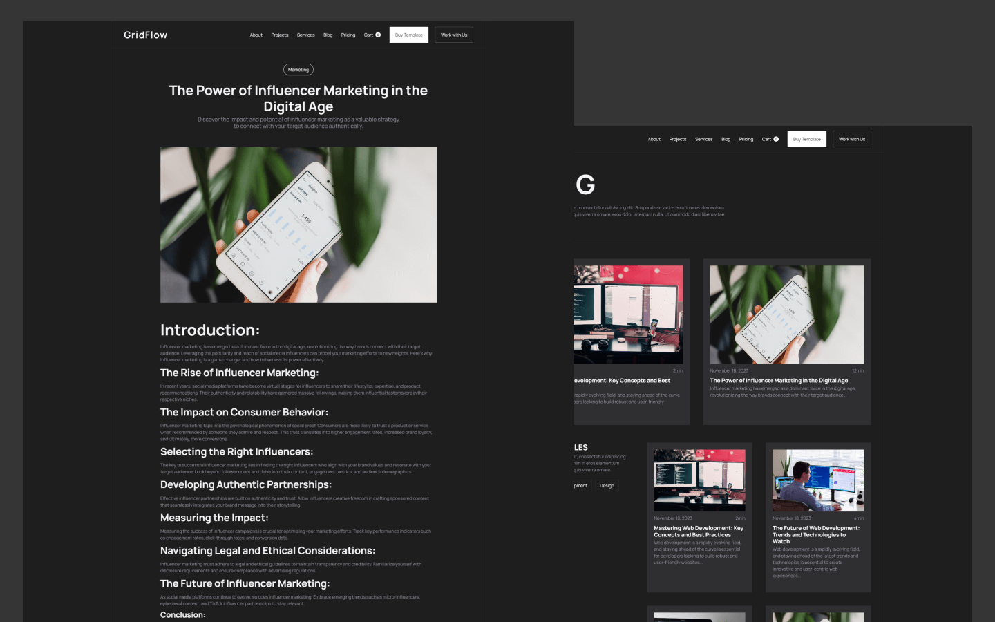 GridFlow - Agency HTML5 Responsive Website Template