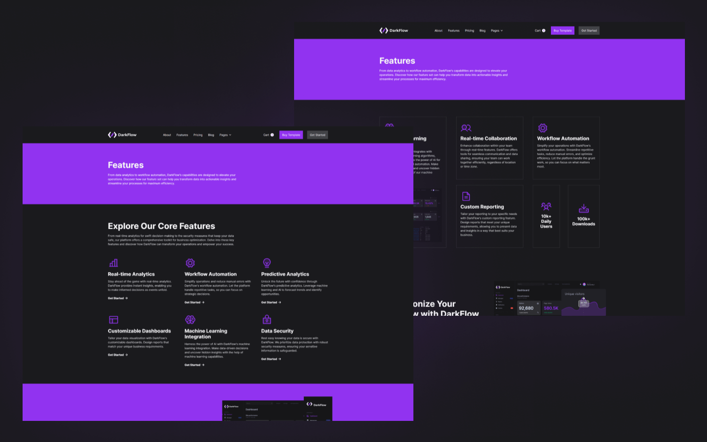 DarkFlow - SaaS HTML5 Responsive Website Template DarkFlow - SaaS HTML5 Responsive Website Template
