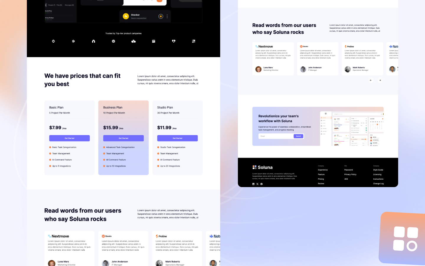 Soluna - SaaS HTML5 Responsive Website Template