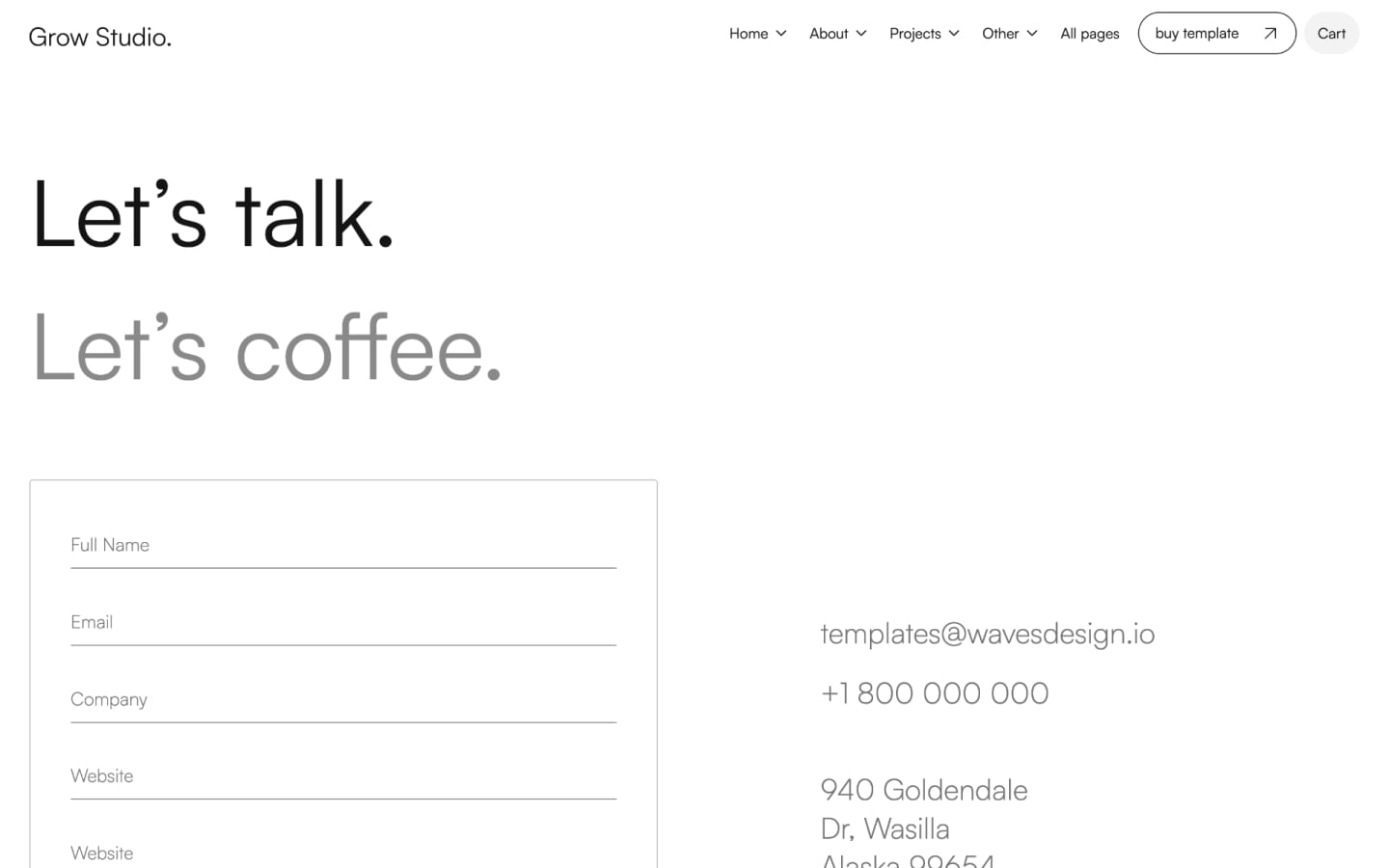 Grow Studio - Agency HTML5 Responsive Website Template