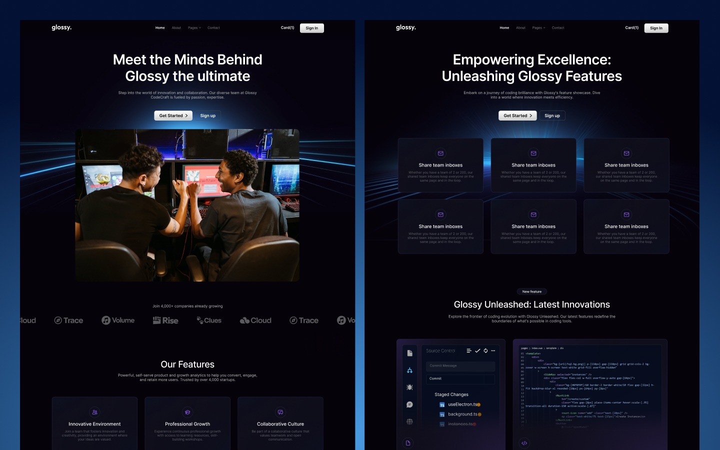 Glossy - SaaS HTML5 Responsive Website Template