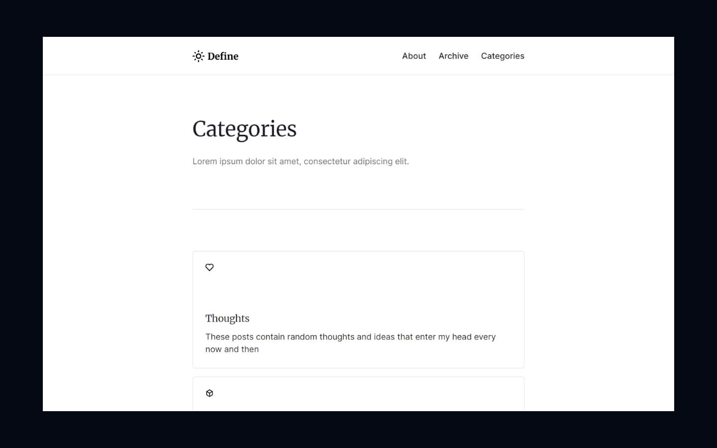 Define - Blog HTML5 Responsive Website Template