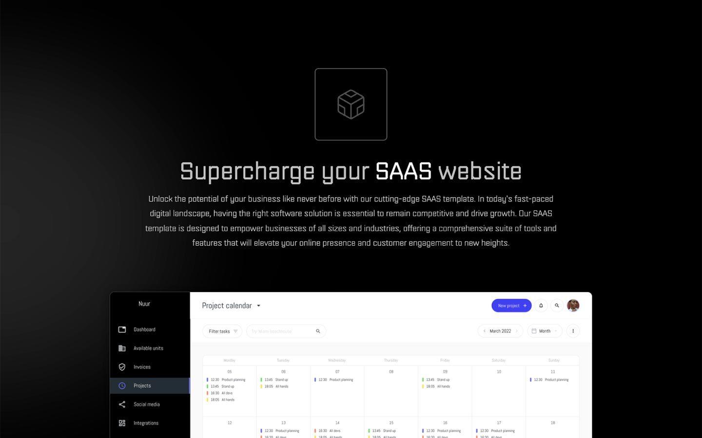 Nuur - SaaS HTML5 Responsive Website Template