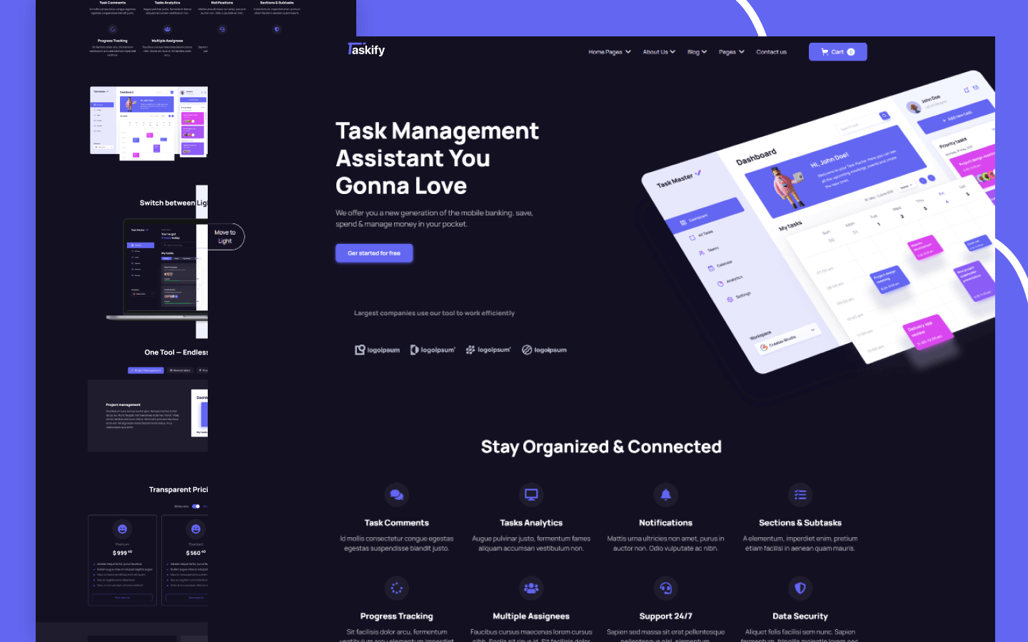 Taskify - SaaS HTML5 Responsive Website Template
