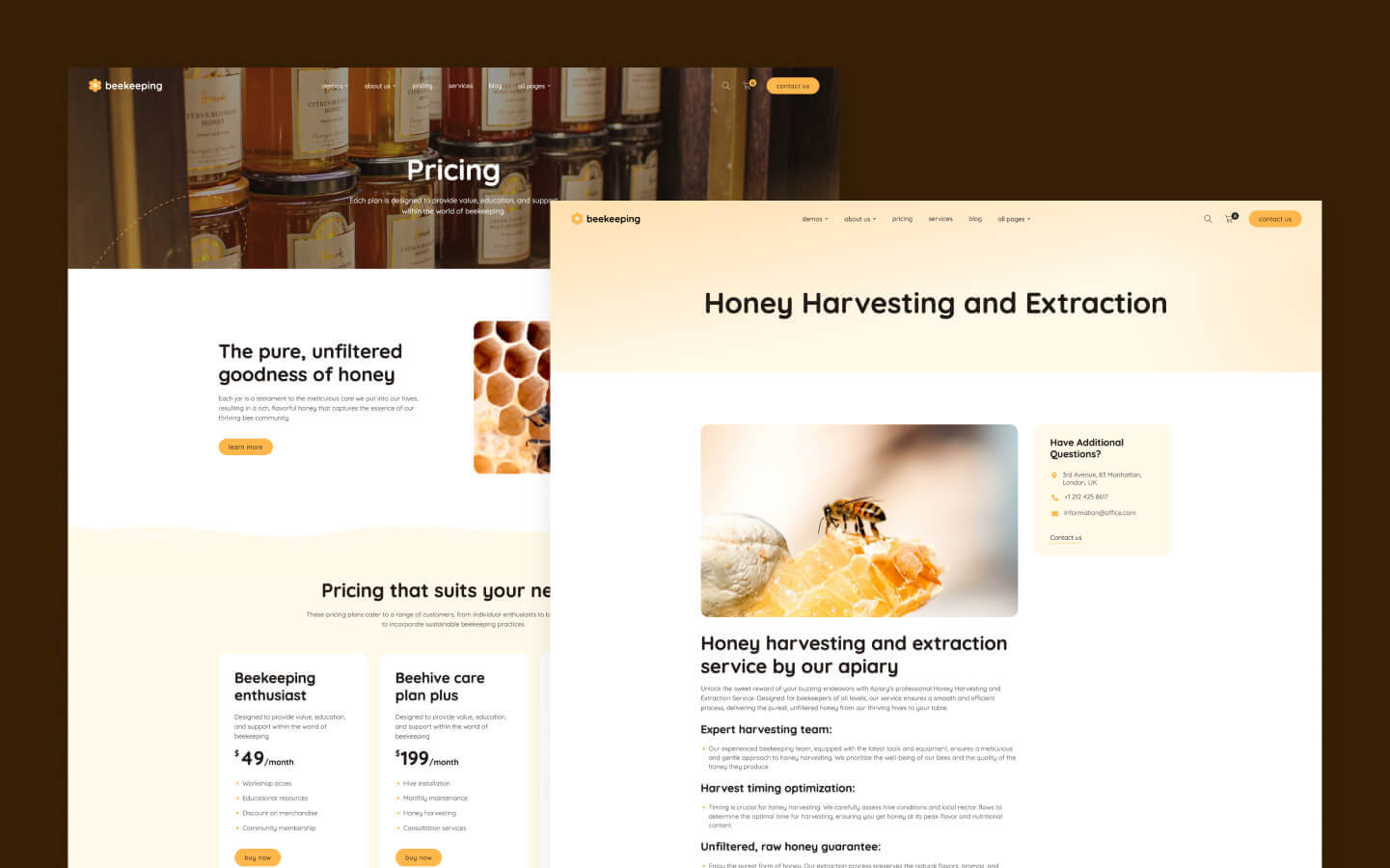 Beekeeping - Small Business HTML5 Responsive Website Template