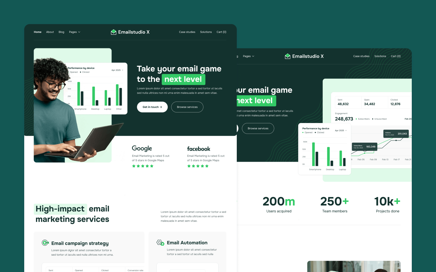 Emailstudio X - Agency HTML5 Responsive Website Template