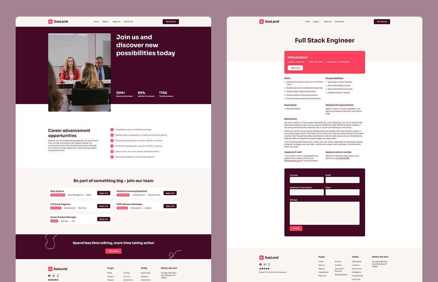 Sasland - SaaS HTML5 Responsive Website Template
