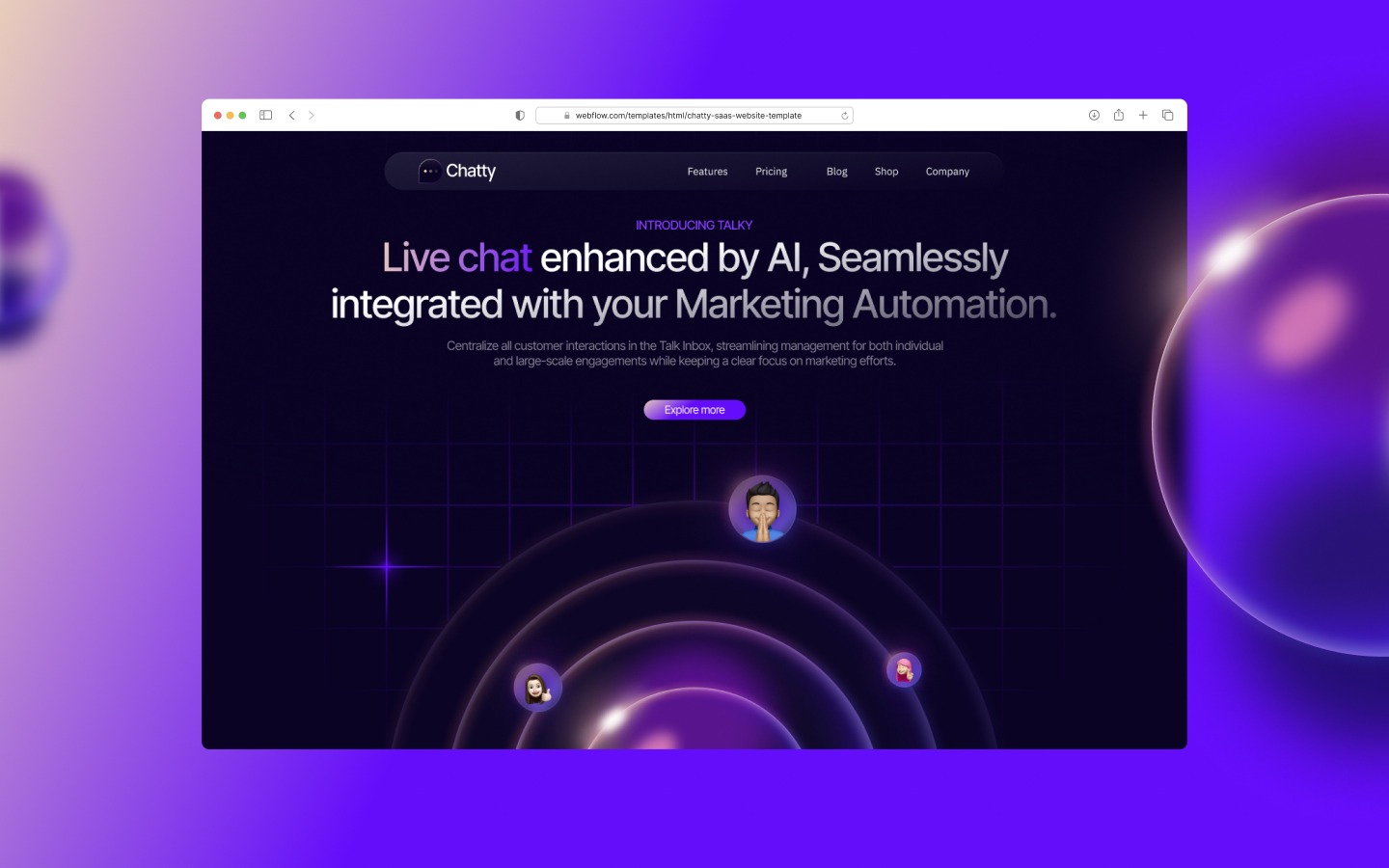 Chatty - SaaS HTML5 Responsive Website Template