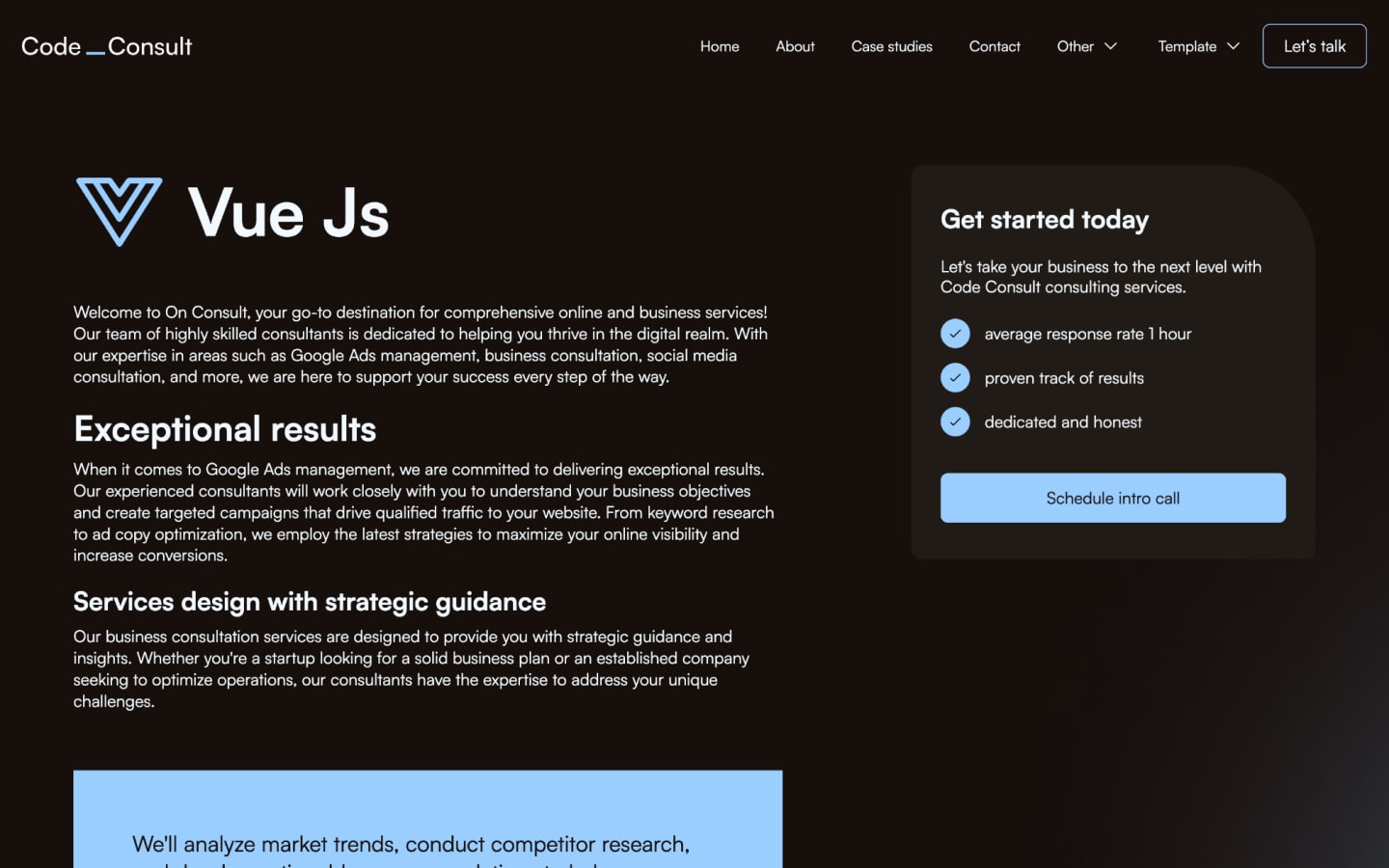 Code Consult - Consulting HTML5 Responsive Website Template