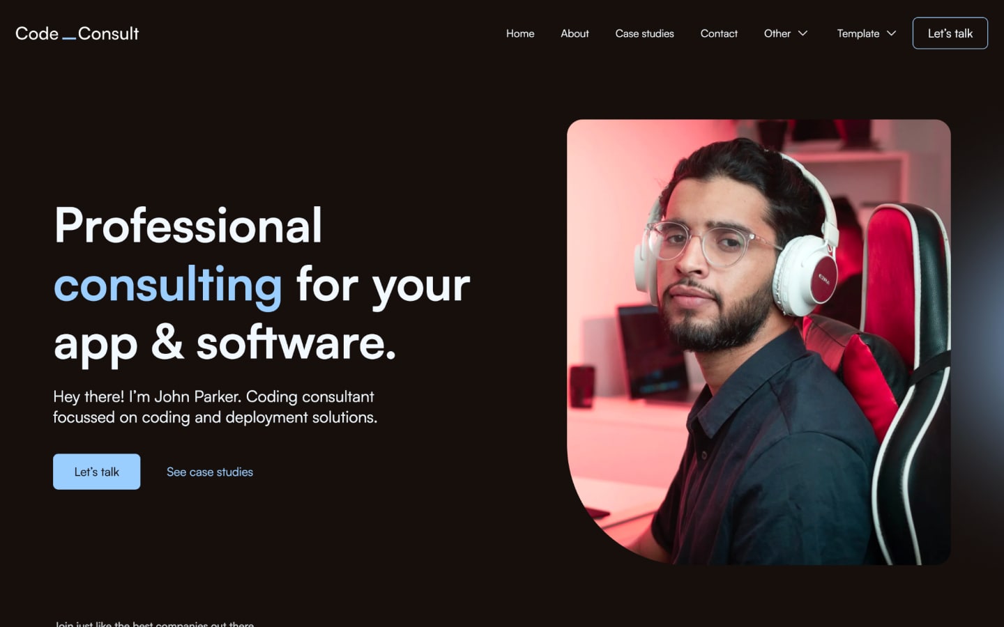 Code Consult - Consulting HTML5 Responsive Website Template