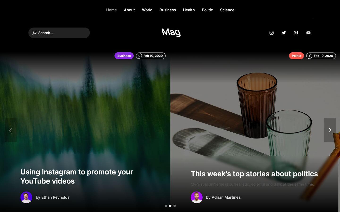 Mag - Blog HTML5 Responsive Website Template