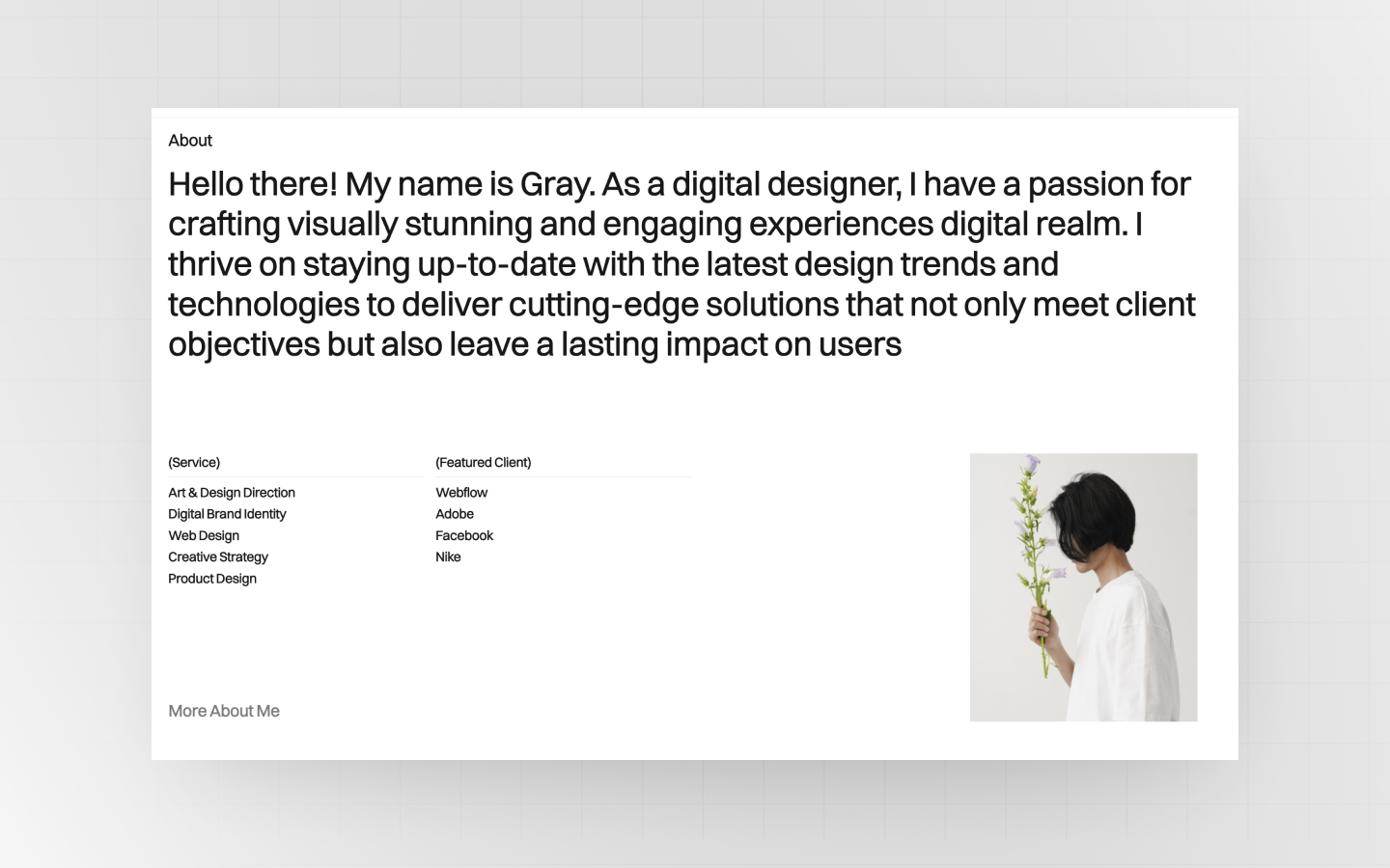 Gray - Portfolio HTML5 Responsive Website Template