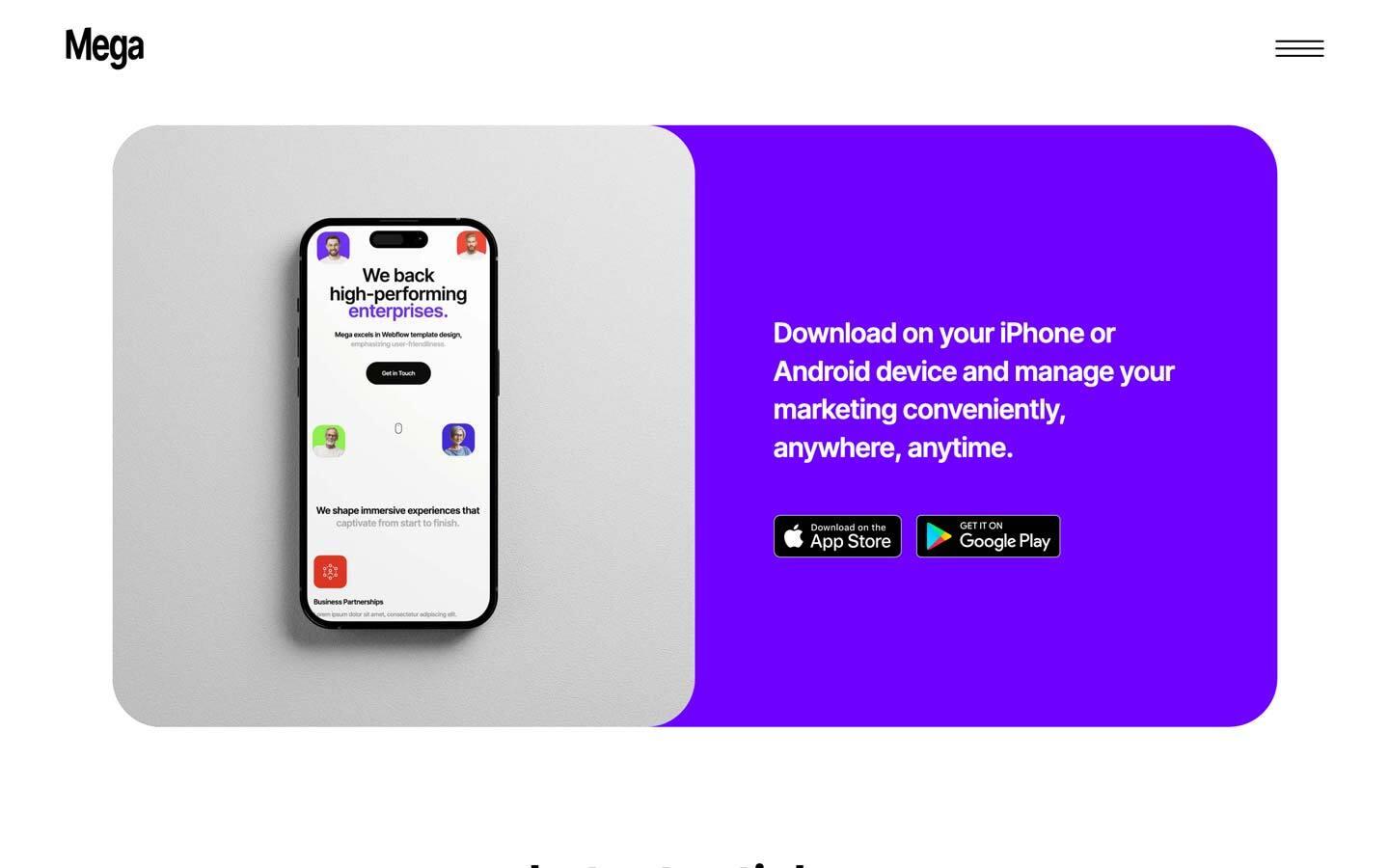 Mega - Startup HTML5 Responsive Website Template