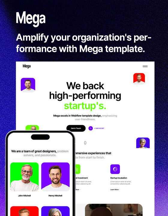 Mega - Startup HTML5 Responsive Website Template