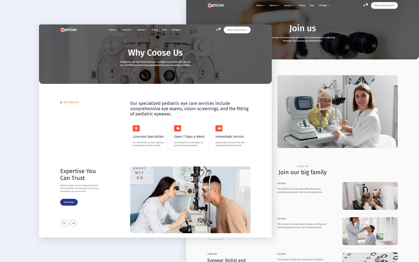 Optician 128 - Doctor HTML5 Responsive Website Template