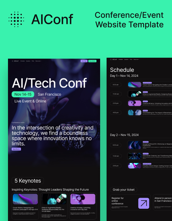 AIConf - Conference HTML5 Responsive Website Template