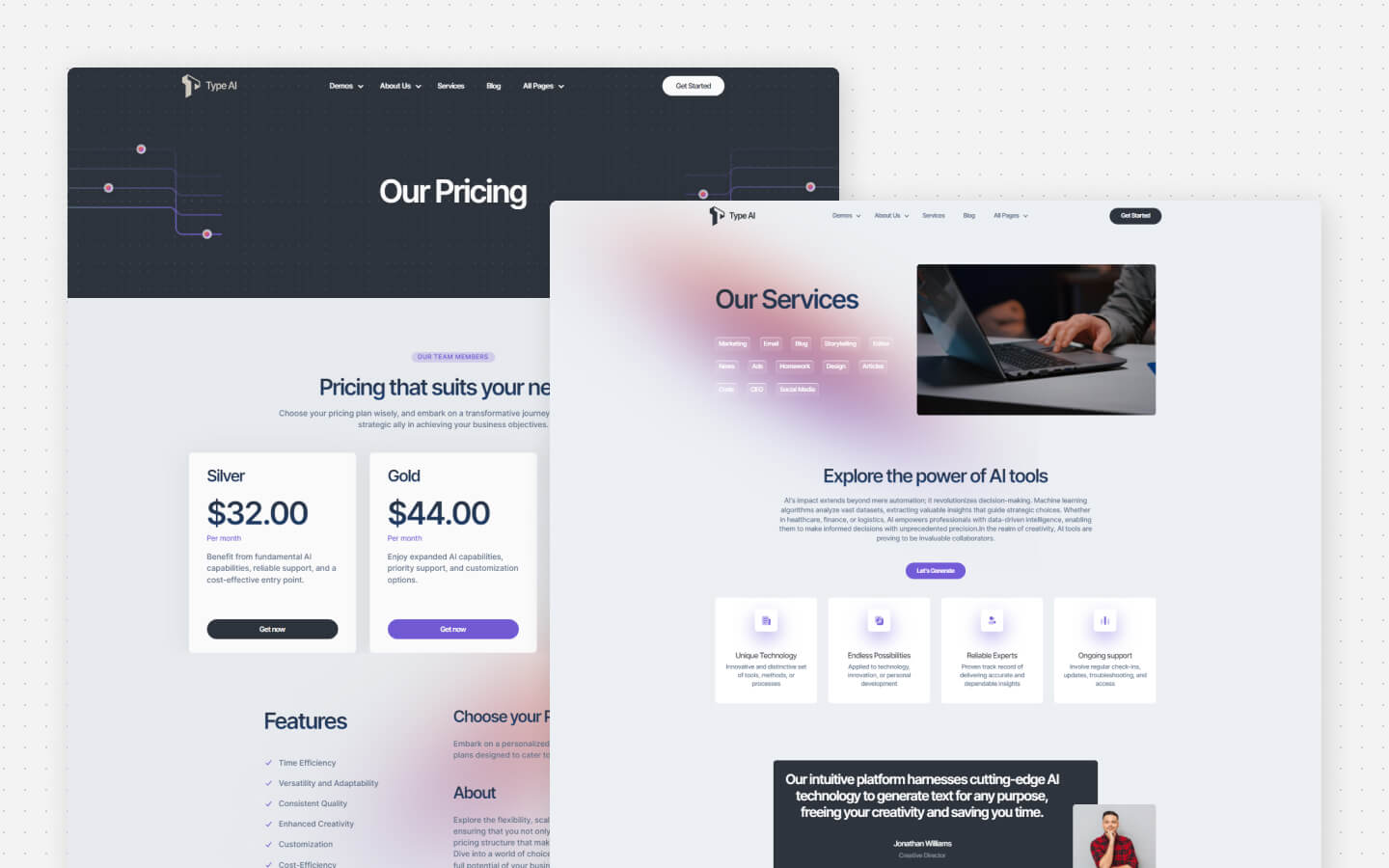 Type AI - Startup HTML5 Responsive Website Template