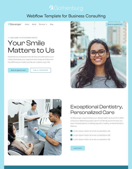 Stavanger - Dentist HTML5 Responsive Website Template