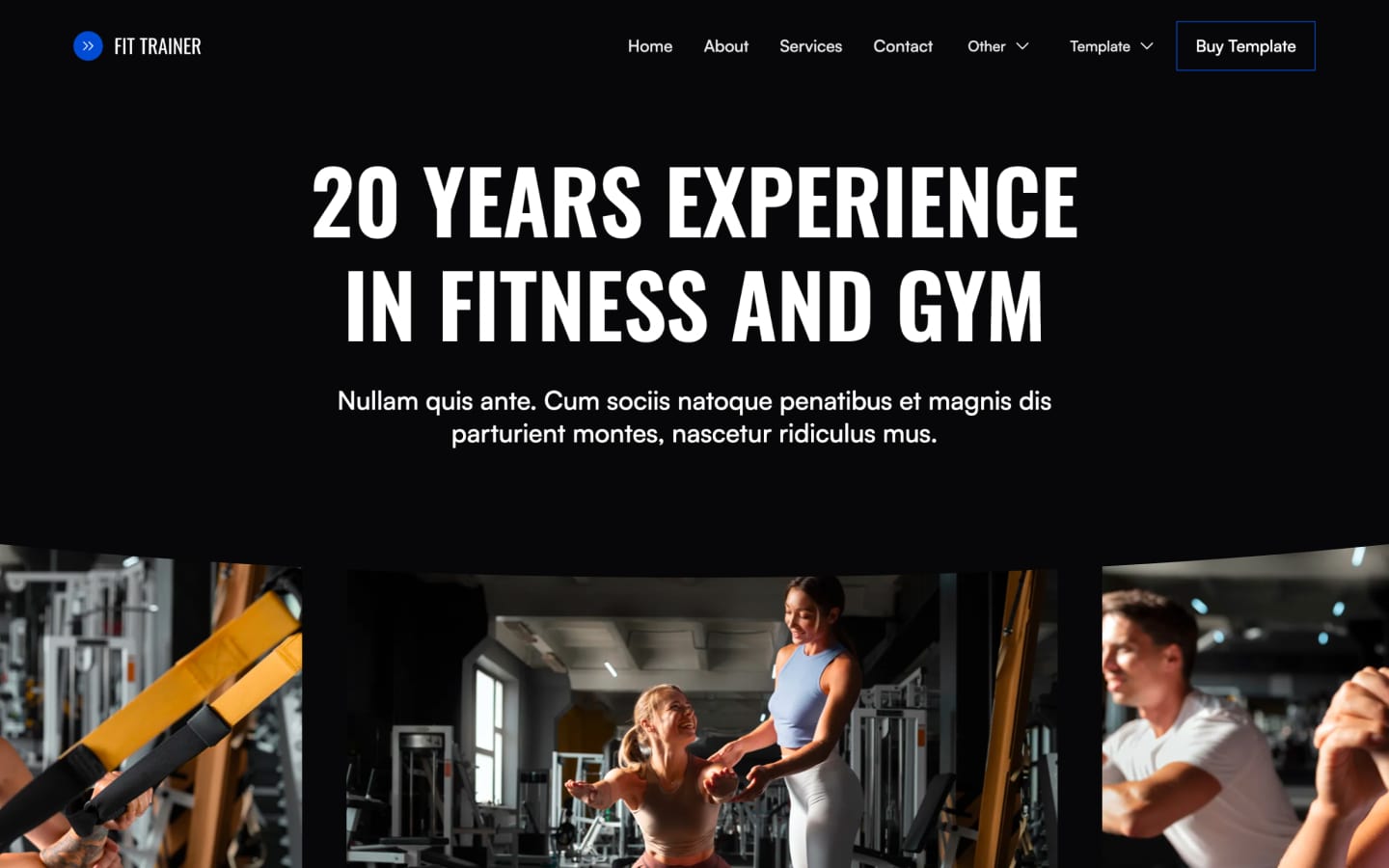 Fit Trainer - Fitness HTML5 Responsive Website Template