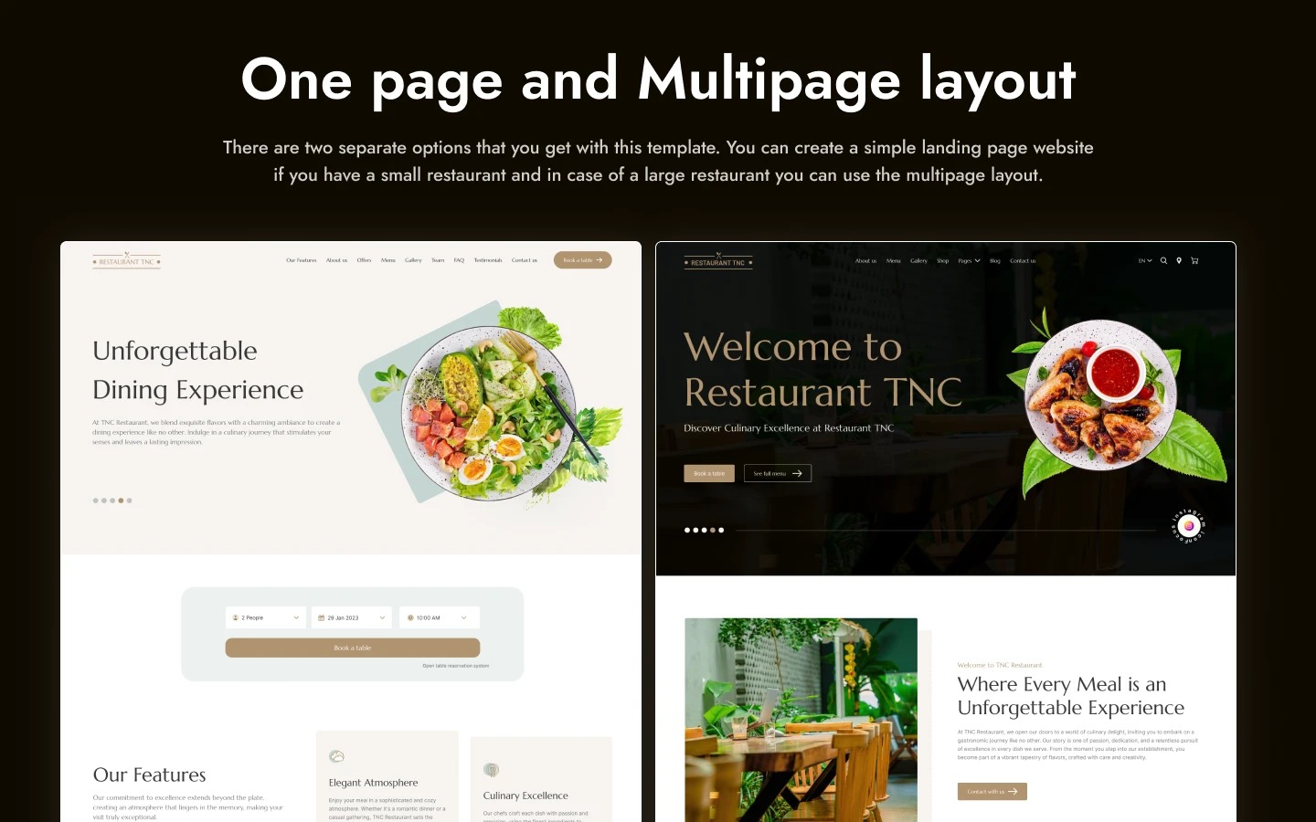 Restaurant TNC - Restaurant HTML5 Responsive Website Template