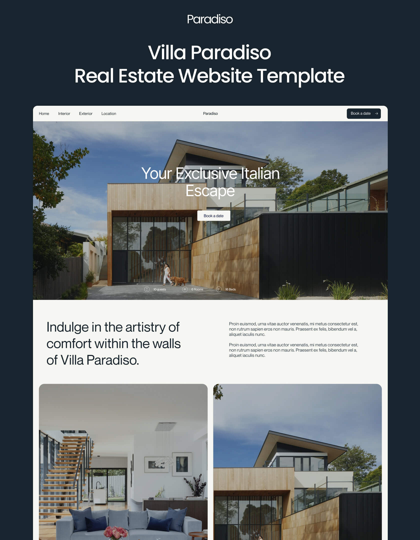 Villa Paradiso - Architecture HTML5 Responsive Website Template