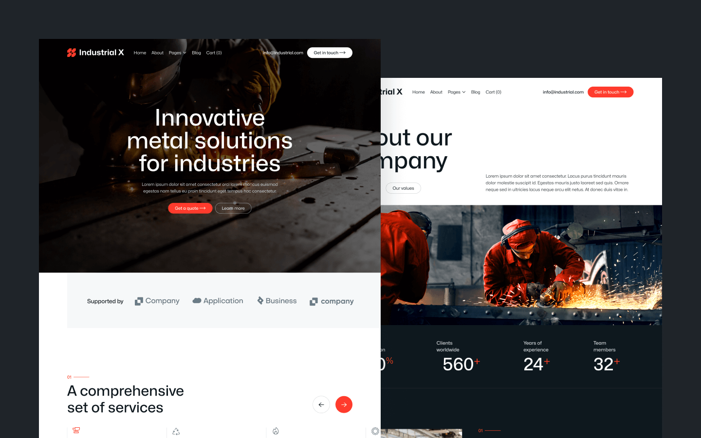 Industrial X - Business HTML5 Responsive Website Template