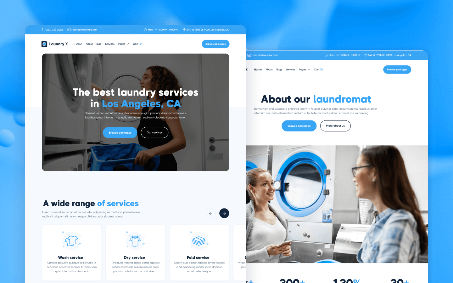 Laundry X - Small Business HTML5 Responsive Website Template