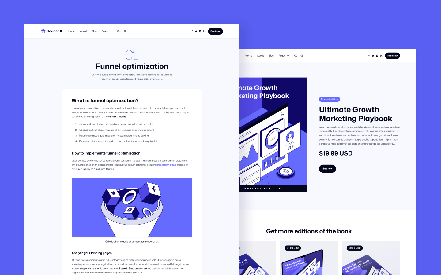 Reader X - Book HTML5 Responsive Website Template