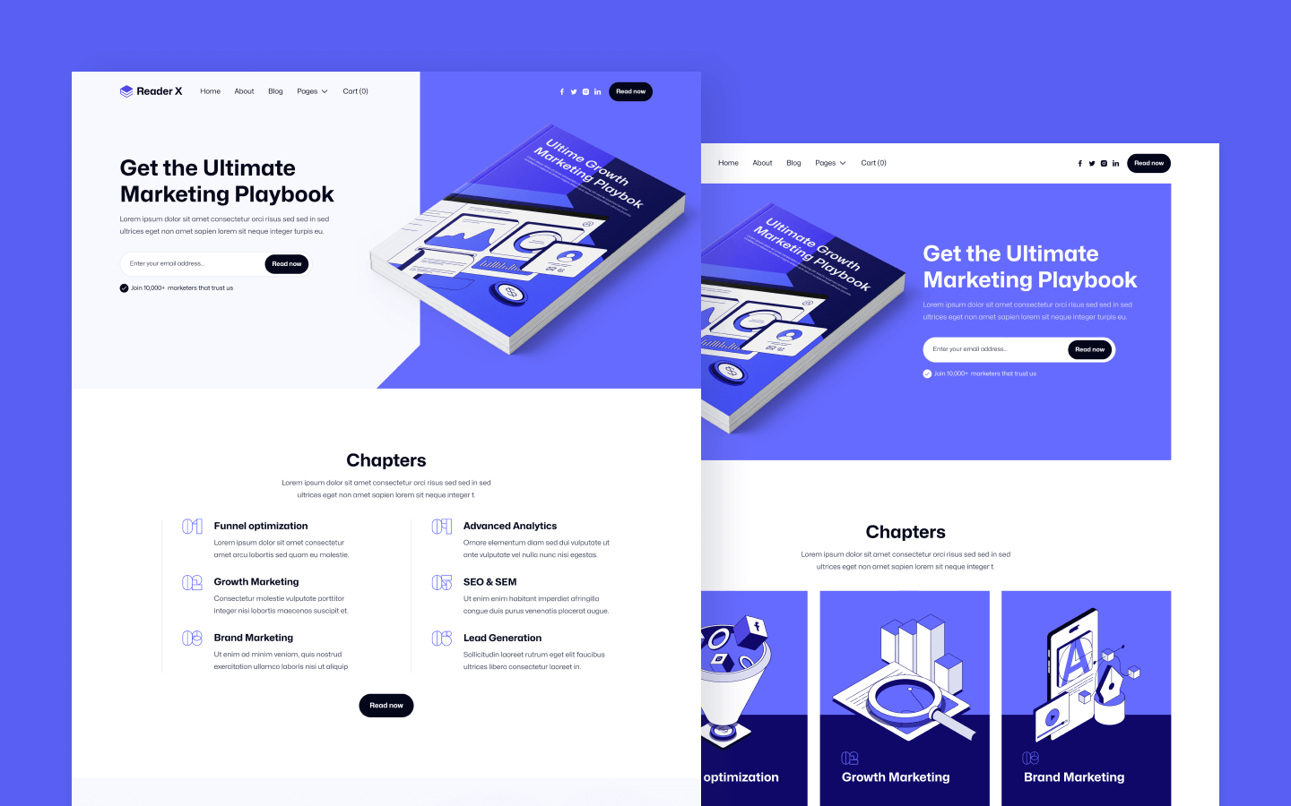 Reader X - Book HTML5 Responsive Website Template