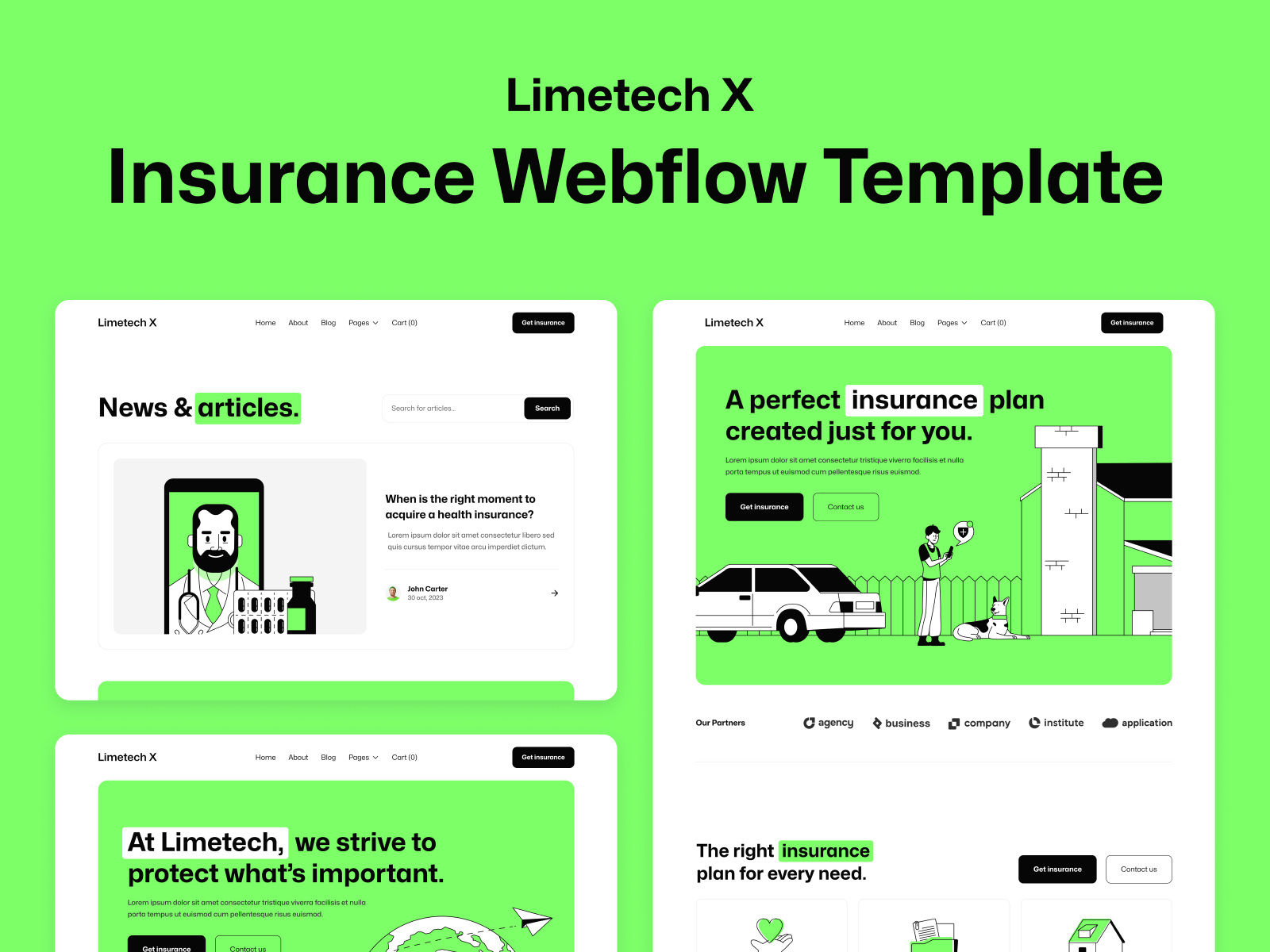 Limetech X - Insurance HTML5 Responsive Website Template