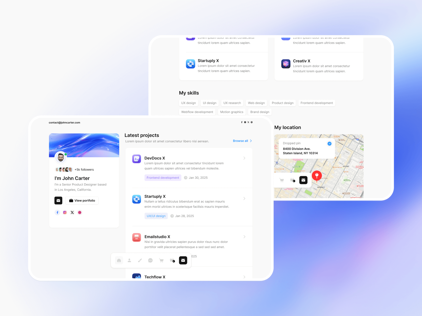Personalfolio X - Portfolio HTML5 Responsive Website Template