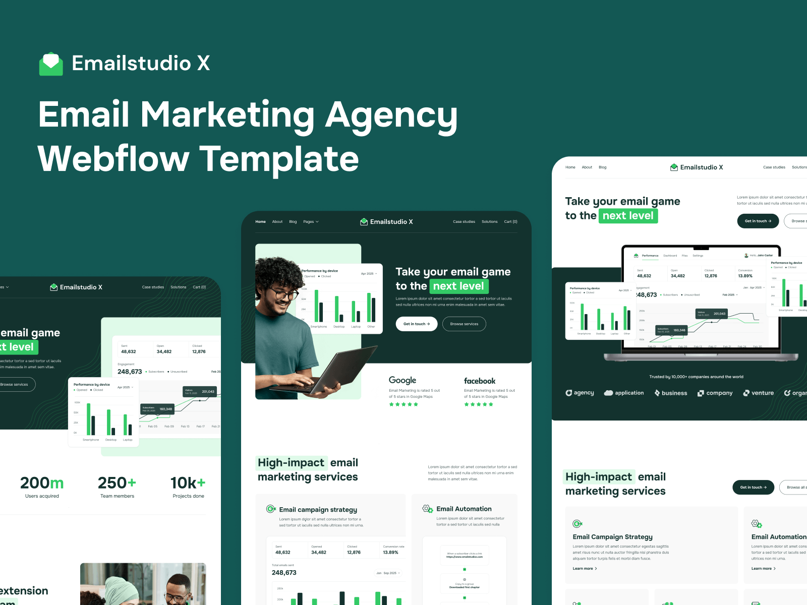 Emailstudio X - Agency HTML5 Responsive Website Template