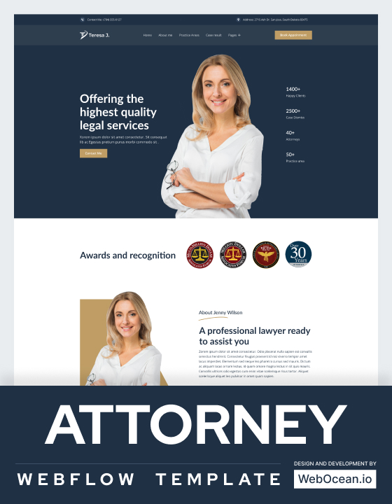 Teresa J. - Attorney HTML5 Responsive Website Template