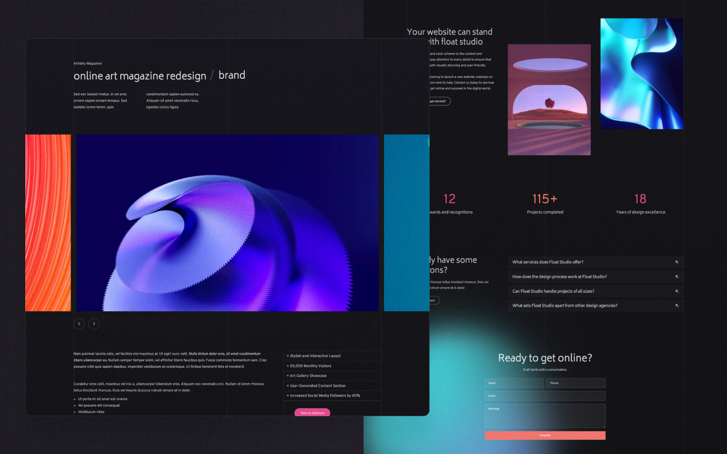 Float Studio - Agency HTML5 Responsive Website Template