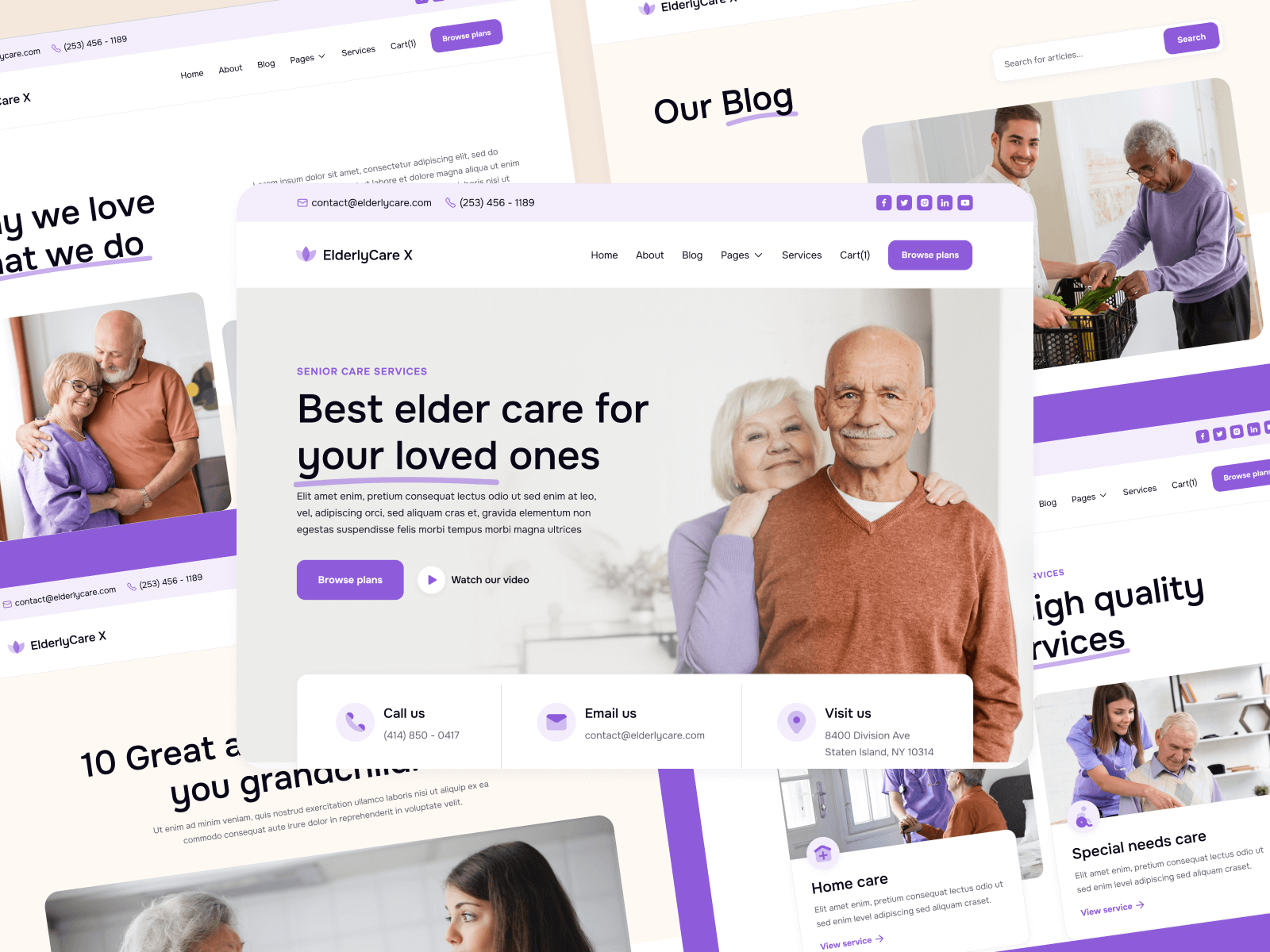 ElderlyCare X - Health HTML5 Responsive Website Template